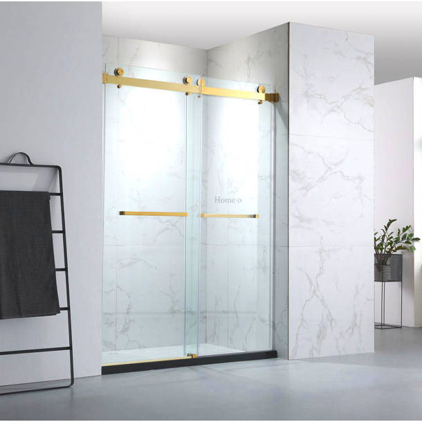 Unikoo 56"-60" W X 72" H Double Sliding Frameless Shower Door & Reviews | Wayfair